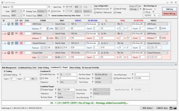 Stockmock And Algotest Strategy Automation Tool Time Based Straddle