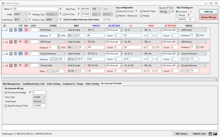 Stockmock And Algotest Strategy Automation Tool Time Based Straddle