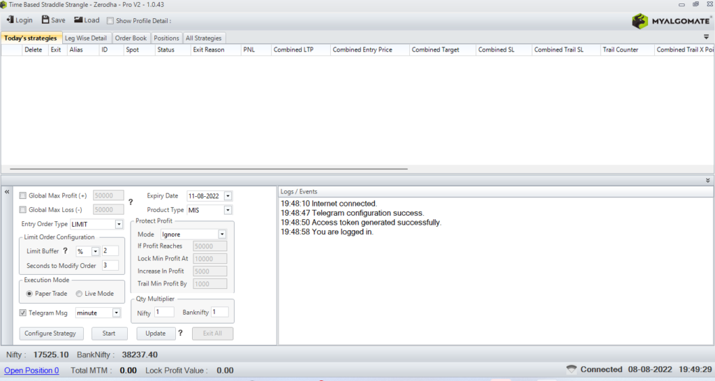 Algo Trading Software - Myalgomate